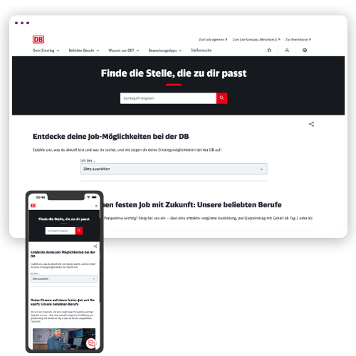 Deutsche Bahn | Viaggi e tempo libero | Storie di clienti | CoreMedia DXP