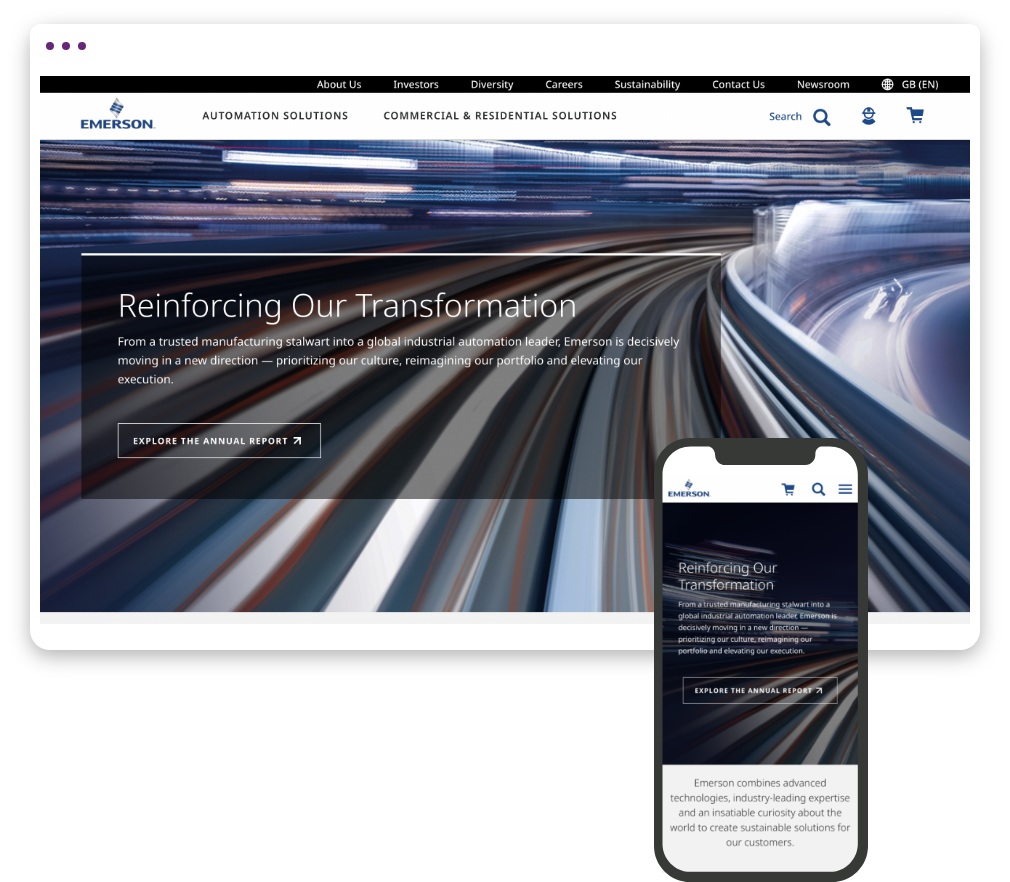 Emerson | B2B | Client Stories | CoreMedia CMS